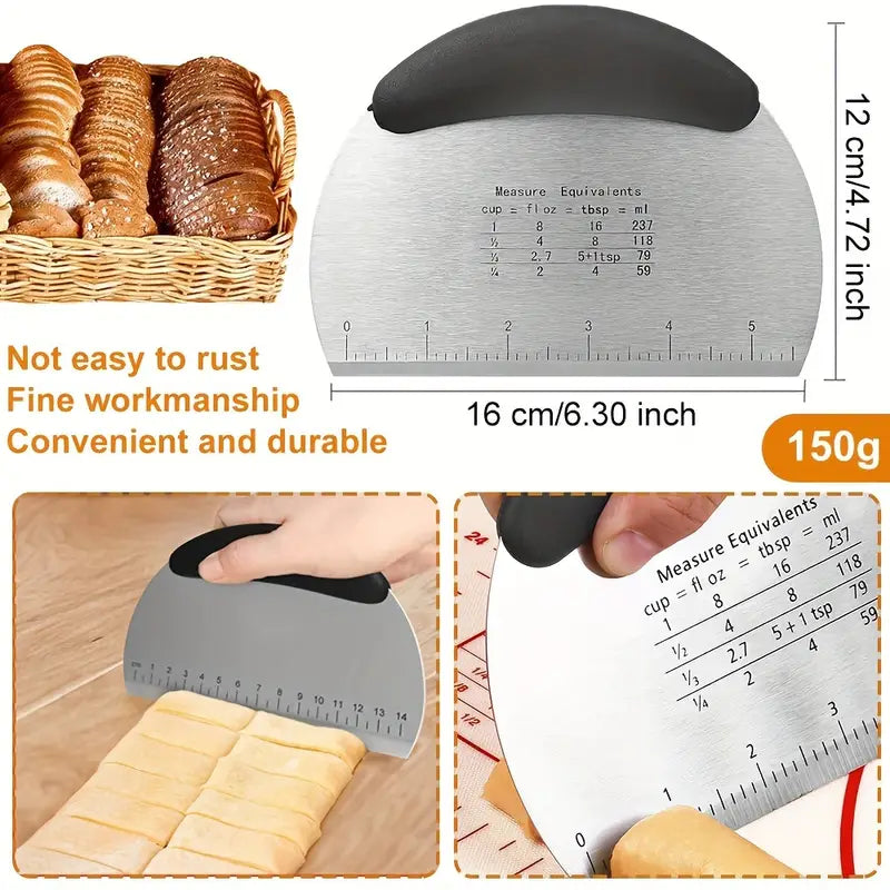 Multi-Purpose Bench Scraper For Cutting Dough – Brews And Ques (NZ)