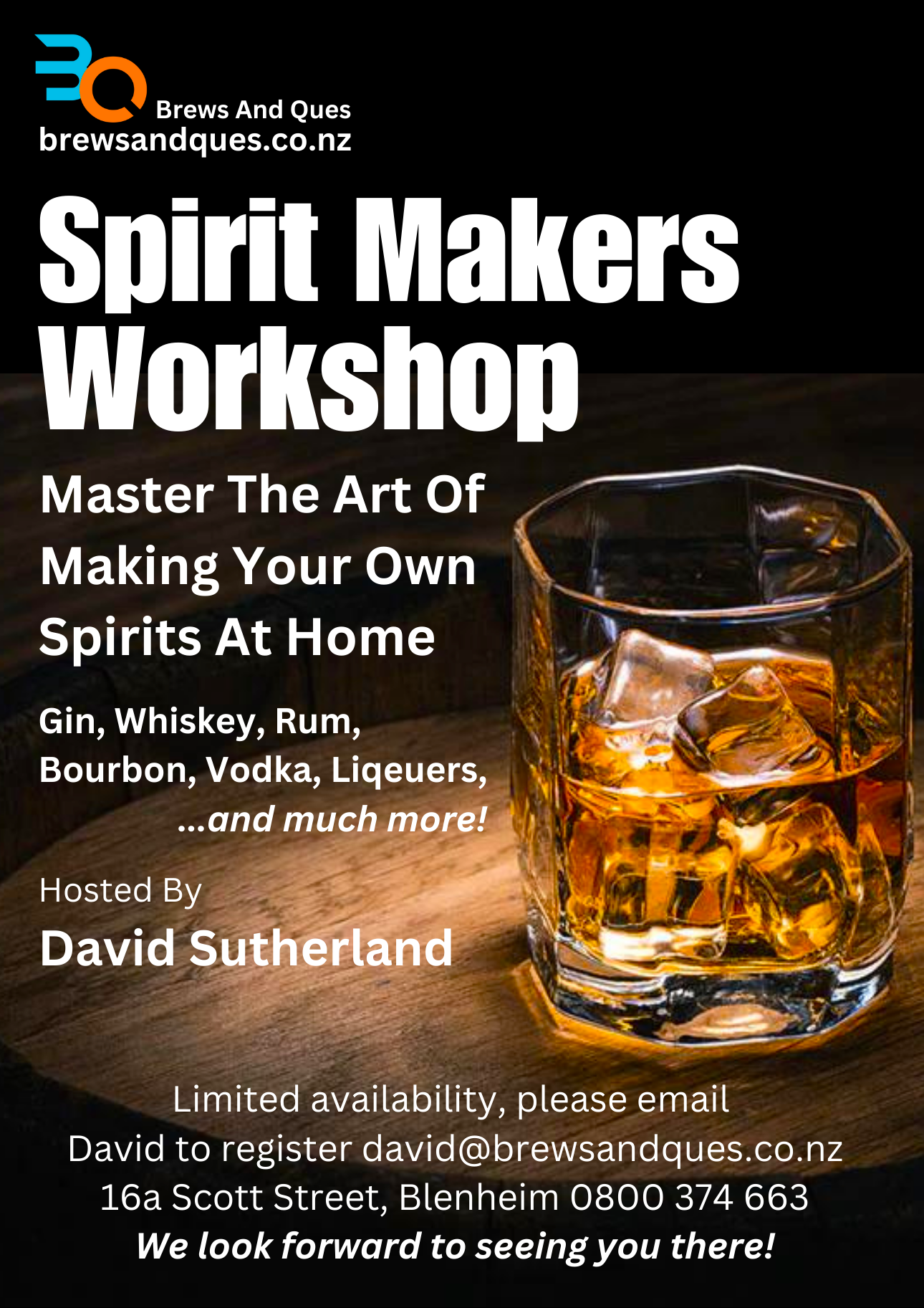 Spirit Making Workshop – Brews And Ques (NZ)